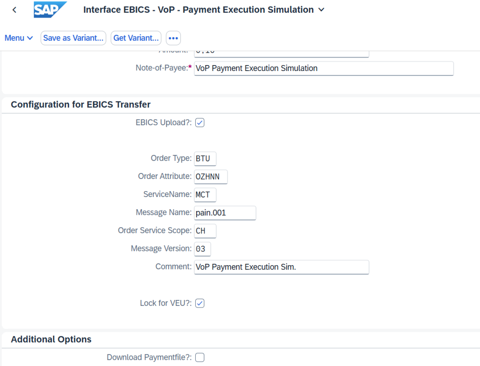 Verification of Payee mit SAP und EBICS - PAYMENTS.CC