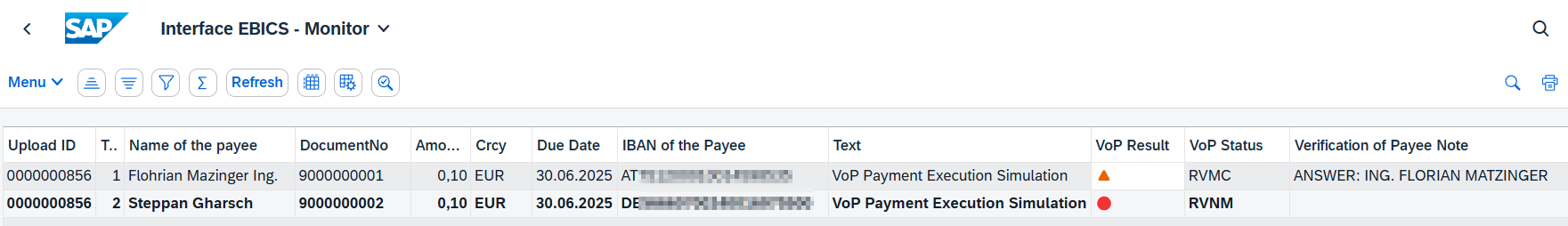 Verification of Payee mit SAP und EBICS - PAYMENTS.CC